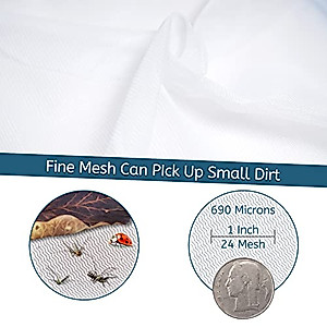 POOLWHALE Upgrades Swimming Pool Telescopic Leaf Net Skimmer Rake with Adjustable Aluminum Pole and Nylon Medium Fine Mesh for Cleaning Swimming Pools, Hot Tubs, Spas and Fountains