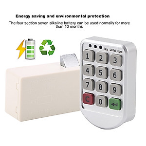 Electronic Lock, ABS Plastic Panel Digital Electronic Intelligent Password Keypad Number Cabinet Door Code Lock