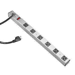 ProHT 6 Outlet Aluminum Power Strip Silver (03196)