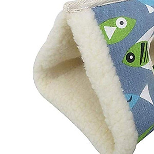 Bird Nest Tent Hammock Winter Warm Sleeper Hanging Swing Nest Thickened Bed House for Small Parrot Parakeet Cockatiel Conure Cockatoo Lovebird Budgie Finch Canary Cage Perch (A)