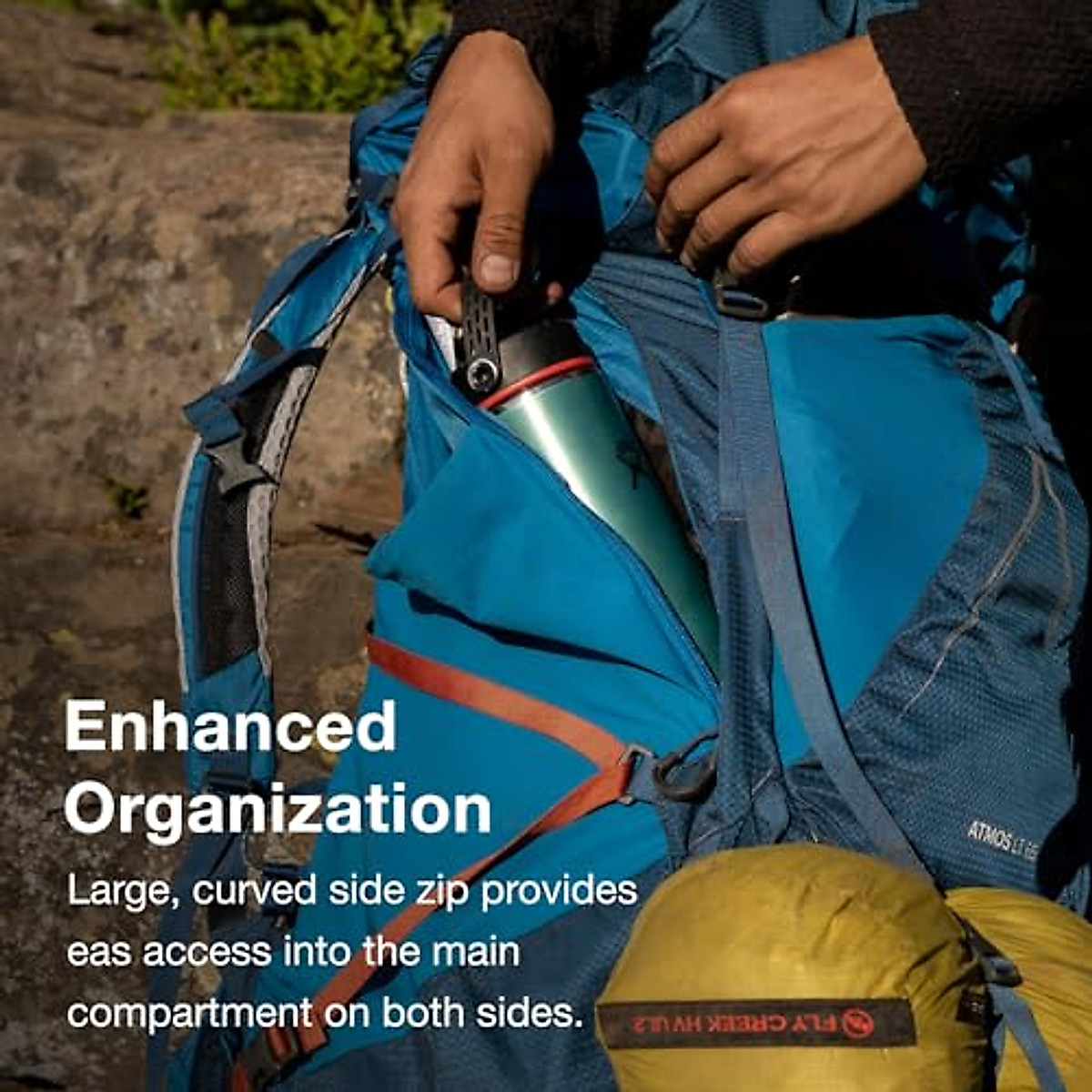 Osprey Atmos AG LT 50L Men's Backpacking Backpack, Black, L/XL