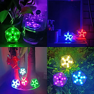 Floating Pool Lights,Color Changing Waterproof Magnetic Pond Lights,Battery Powered Pool Lights that Float,Starfish Above Ground Pool Lights Up for Pond,Hot tub,Bathtub,Shower,Halloween,Christmas-2pcs