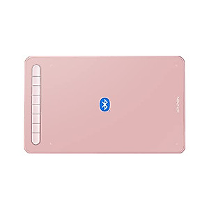 XPPen Drawing Tablet Deco MW Bluetooth Wireless Computer Graphics Tablet, Battery-Free X3 Stylus and 8 Shortcut Keys, Compatible with Chrome OS, Windows 7/8/10/11, Linux, Mac, Android(8x5 in, Pink)