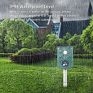 MAGIC CAT Solar Animal Repellent, Ultrasonic Outdoor Animal Repeller with Motion Sensor & Flashing Light, Waterproof Garden Yard Farm Repellent for Cat, Dog, Raccoon, Skunk, Squirrel, Deer, Rabbit