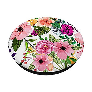 Pink and Purple Flowers Garden Phone Popper PopSockets Swappable PopGrip