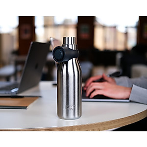 Joseph Joseph Loop™ Vacuum Insulated Water Bottle 500 ml (17 fl. oz) - Brushed/Anthracite