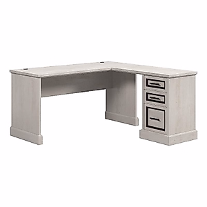 Sauder Carolina Grove Engineered Wood L-Shaped Desk in Winter Oak