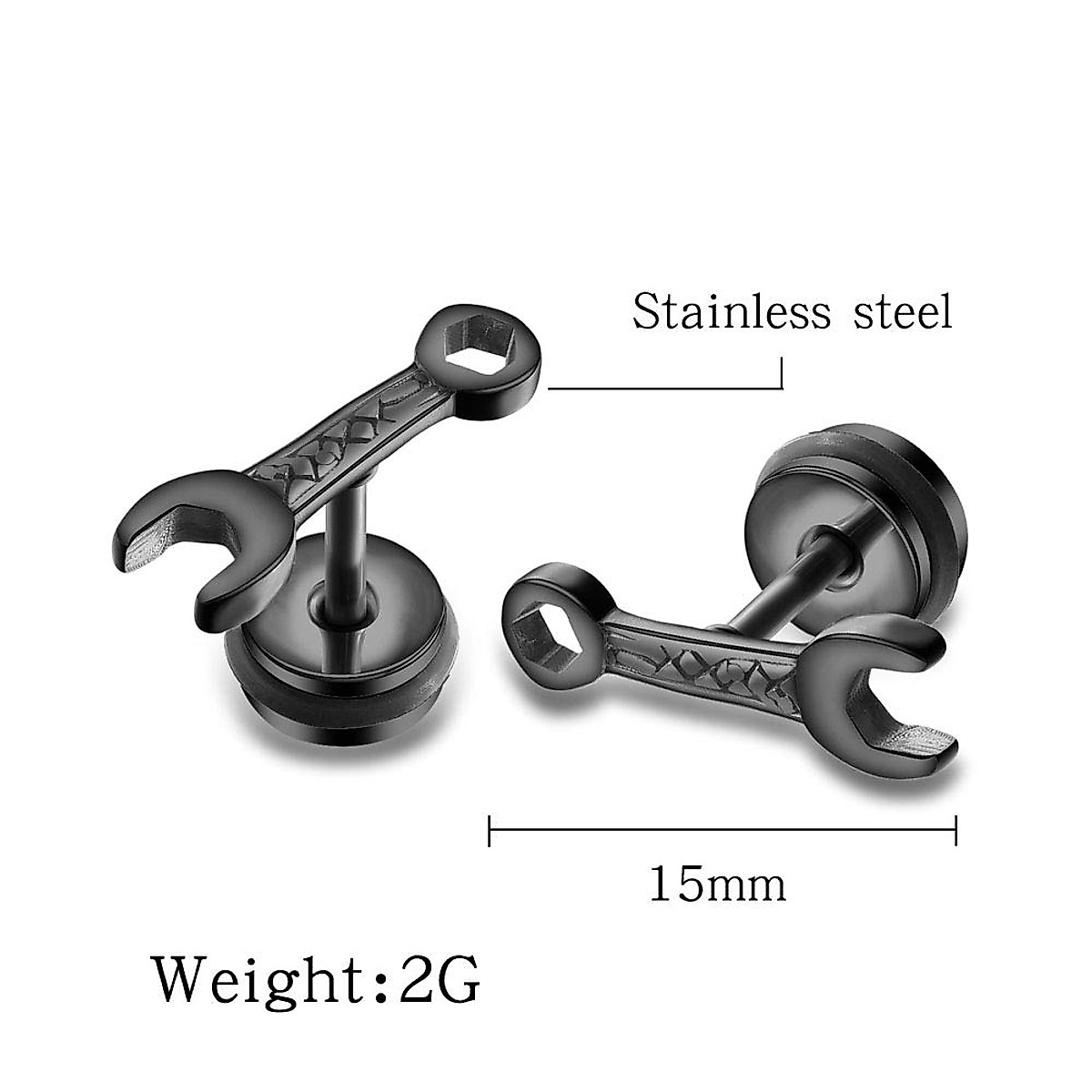 Halawly Stainless Steel Feather Chain Earrings for Men Women Sliver Gold Black Punk Long Dangle Earrings Set Lightweight Fashion Party Birthday Jewelry