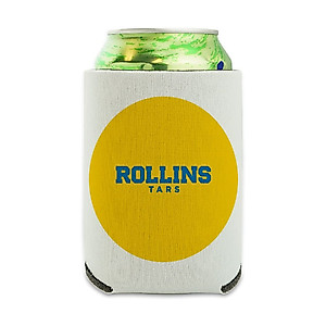 Rollins College Secondary Logo Can Cooler - Drink Sleeve Hugger Collapsible Insulator - Beverage Insulated Holder