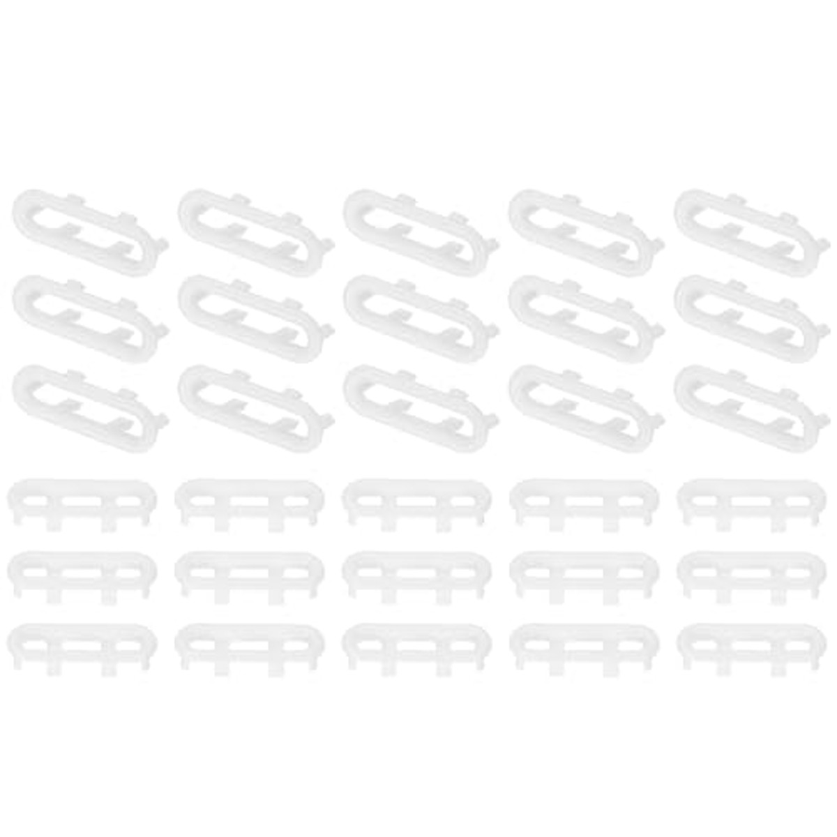 uxcell 30pcs Sink Overflow Rings, Bathroom Kitchen Basin Trim Bath Sink Hole Oval Hollow Plastic Overflow Drain Cover Insert in Hole (White)