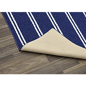 Garland Rug Avery Area Rug, 3-Feet 6-Inches by 5-Feet, Navy