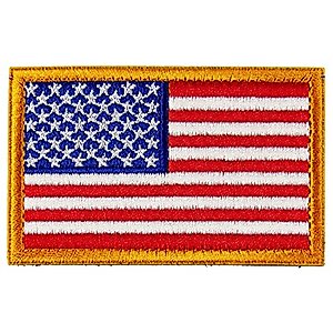 Tactical Patches of USA US American Flag, with Hook and Loop for Backpacks Caps Hats Jackets Pants, Military Army Uniform Emblems, Size 3x2 Inches
