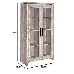 Coaster Home Furnishings Alejo 2-door Tall Cabinet Grey Driftwood