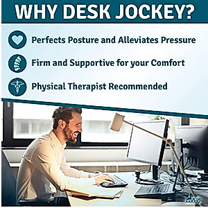 Jumbo Seat Cushion for Extra Wide Wheelchairs - 25 x 17 x 3.5 Inch Firm Cushion for Users up to 500lbs - Clinical Grade Memory Foam Chair Cushion - Relieves Sciatica, Tailbone and Back Pain