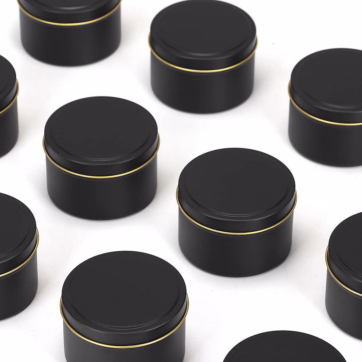 sonviitins Black Candle Tins 24 Pieces,8oz Candle tin with Lids,Candle Jars for Candles Making, Arts & Crafts, Storage, and Gifts