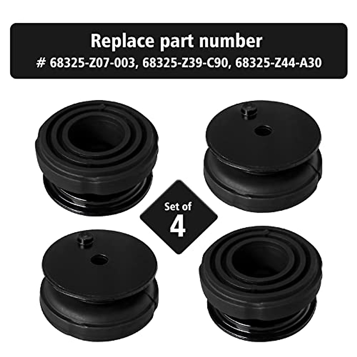 Rubber Foot Pads Fit for Hon da Generator - Lower Rubber Vibration Foot Pads Fit for Hon da EU2000i EB2000i Generator, Replace 68325-Z07-003, Set of 4