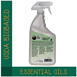Black Diamond Stoneworks Yoga Mat Spray Cleaner: USDA Certified BIOBASED- Essential Oils, Safe for All Type of Materials, Exercise, Pilates, or Workout Mats. (1 quart)