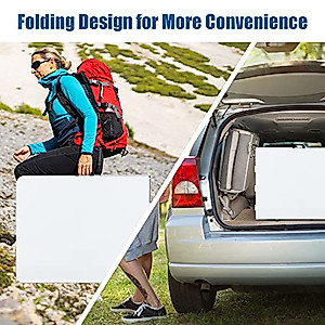 Giantex Folding Picnic Table, 6FT Card Table HDPE, Portable Foldable Tables for Party BBQ, Metal Legs, White Outdoor Camping Table with Handle, No Assembly (White)