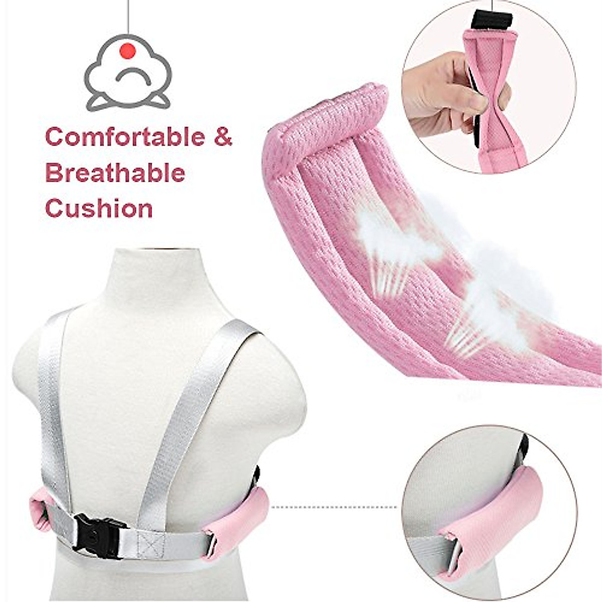 OFUN Toddler Leash for Walking, Anti Lost Wrist Leash for Child Safety, Toddler Safety Harness Leash, Kids Leash Harness for Girls 6.6ft, Pink