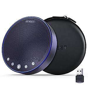 EMEET Bluetooth Speakerphone, M3 Zoom Certified Conference Speaker and Microphone w/4 AI Mics 360° Voice Pickup 18H Talk Time Noise Reduce, USB Speakerphone w/Daisy Chain for 20 People for Zoom Teams