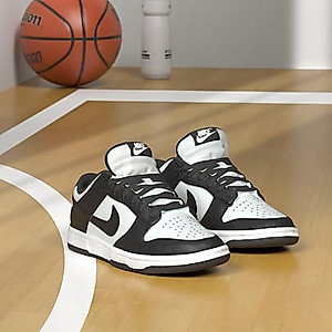 Nike Dunk Low Retro Men's Basketball Shoes, White Black White, 11 US