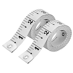 Unitedprime Flexible Tape Measure, Accurate Dual Scale Standard & Metric Measurements Tape,Soft Measuring Tape for Body, Weight Loss Sewing Tailor Craft Ruler,Blue,150cm/60 inch (White / 2 Pack)