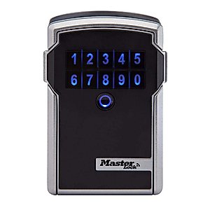 Master Lock Digital Lock Box for Keys with Code, Electronic Wall Mount Key Safe with Bluetooth Connection to iOS/Android App and Sharable Keypad Codes, 3-1/4 Inches Wide, ‎5441EC