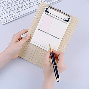Office Supply Clipboard 4PCS A4 A5 Clipboard Wood Stationery Writing Pad Board Clip Stationary School Office Supply Accessory Exam File Storage Kit Durable Low Profile Clip ( Color : Blue A5 4pcs )