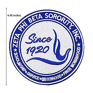 African American Sorority Sisterhood Finer Womanhood Embroidered Iron On Patch
