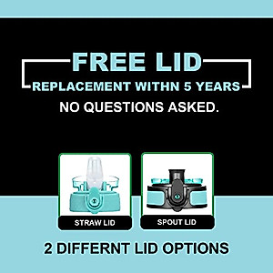 OLDLEY Kids Water Bottle for School, 17 oz (2 lids) BPA-Free Reusable Leak-proof Durable Tritan Plastic Water Bottles with Straw & Chug Lids, Anti-dust Spout Cover (Mint Green)