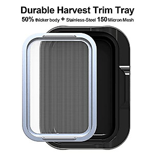 Trimming Tray for Buds, Ergonomic Design Trim Tray with 150 Micron Mesh Pollen Screen and Pollen Box, Herb Dry Sifter Trim Tray with Screen