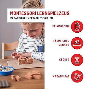 Teifoc Beginner Brick and Mortar Construction Set, 149 Building Blocks, Erector Set and STEM Building Toy