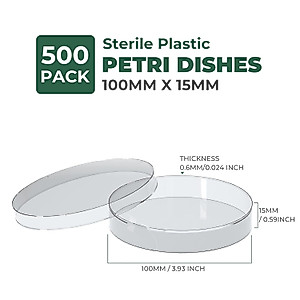 CellPro™ Petri Dish, 100 x 15 mm, Sterile, Clear with 3 Vents (Triple-Vented) 20/pk, 500/case, for Lab Science Experiment