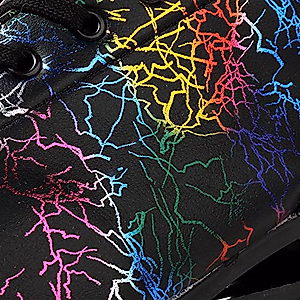 Milkyway Unisex Roller Skates Double Row Four Wheels High-top Roller Skates Lightning Pattern for Beginners Womens Mens Boys and Girls (Lightning Black Black Wheel,40=US Women 8=Men=6.5)