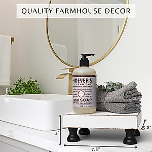 KIBAGA Decorative Wood Riser For Display - Beautiful Wooden Farmhouse Pedestal Stand Uniquely Displays Your Decorations - The Perfect Display Tray for Your Home and Kitchen Decor