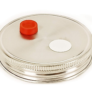 Mushroom Jar Lid for Grain Spawn Stainless Steel Metal Wide Mouth (6 Pack)