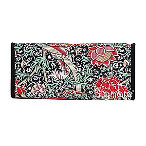 Signare Tapestry Black Shopping Tote Bag with William Morris The Cray Design