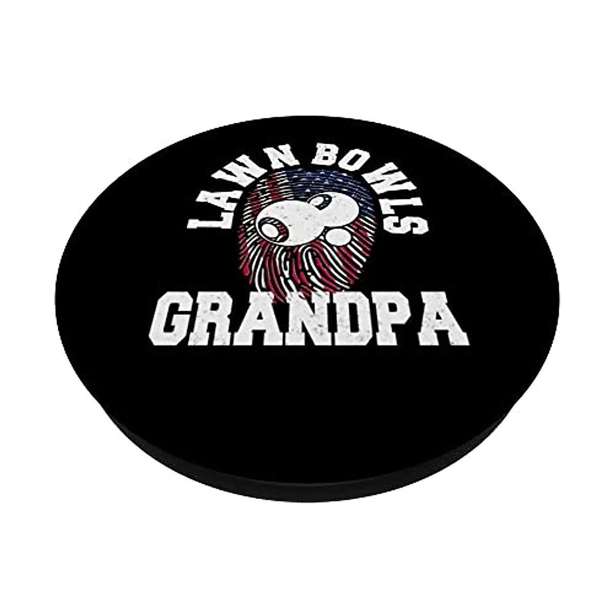 American Flag Fingerprint Patriotic Lawn Bowls Grandpa PopSockets Swappable PopGrip