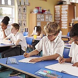 EOOUT 24 PCS Poly Zip Envelope, Pencil Pouch, Reusable Envelopes, Pencil Case Bulk, Bill Bag, 9 x 4.7 Inches, A6 Size, 10 Colors, for School and Office Supplies