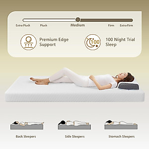 PayLessHere Gel Memory Foam Mattress,Mattress for Cooling Sleep & Pressure Relief, Mattress in a Box with Washable and Removable Zipper Cover,Fiberglass Free,CertiPUR-US Certified,6 Inch Full