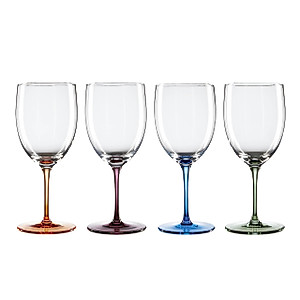 Oneida Bottoms Up Wine Glasses, Set of 4, 4 Count, Multi