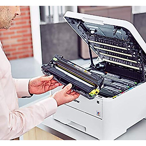 Brother HL-L3230CDW Compact Digital Color Laser Printer, Wireless Printing, Automatic Duplex Printing, Built-in Wireless, 256 MB, 25 ppm, 250-sheet, White-Bundle with Printer Cable