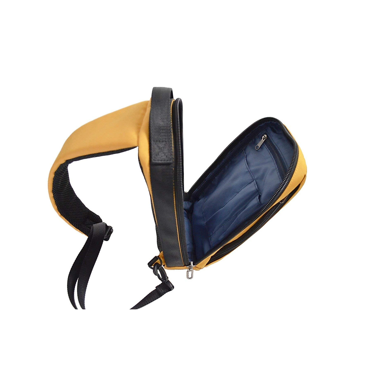 Apex Sling Bag for Men and Women, XL Sling Backpack Laptop Shoulder Bag Cross Body with 13" Laptop Sleeve, Modern Minimal Adjustable - Black