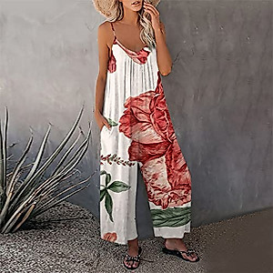 ZPWSHI womens jumpsuits, womens fshion, one piece jumpsuits for women, hot pink jumpsuits for women, jean romper, women rompers and jumpsuits, boho clothes for women, Watermelon Red, Large