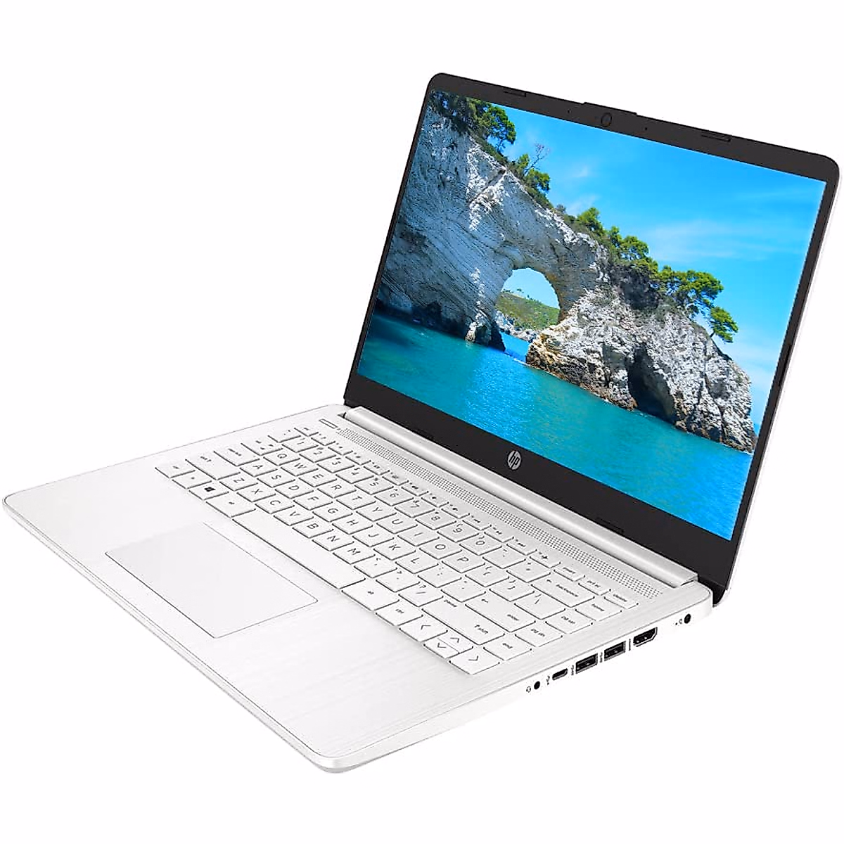 HP 2023 14" HD IPS Laptop, Intel Celeron Processor Up to 2.60GHz, 8GB RAM, 64GB SSD, Ultra-Fast WiFi, Webcam, Windows 11(Renewed)