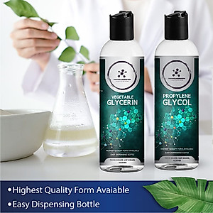 Compass Laboratory Propylene Glycol & Vegetable Glycerin - 500mL Each | USP-Grade, High-Purity Mixing Solutions