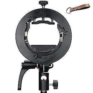Godox S2 S-Type Bracket Bowens Mount Compatible with Godox V1 AD200Pro AD400Pro AD200 V860II TT685 TT600 TT350, Large Adjustment Handle, Integrated Umbrella Mount and More Compact