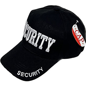 Mrlahat Security Baseball Cap Adjustable 3D Embroidered for Men Women Black