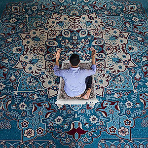 ABOOFAN 1 Pc Muslim Prayer Mat Mosque Comfortable Prayer Rug Portable Prayer Rug