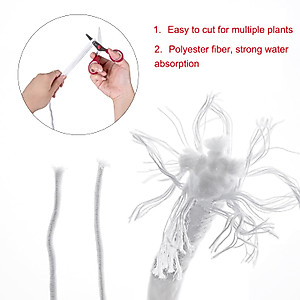 ORIMERC 60 feet 1/6 inch Self Watering Wick Cord for Vacation Self-Watering Planter Pot DIY Automatic Watering Device System Potted Plant Sitter Auto Drip Waterer to Water African Violet